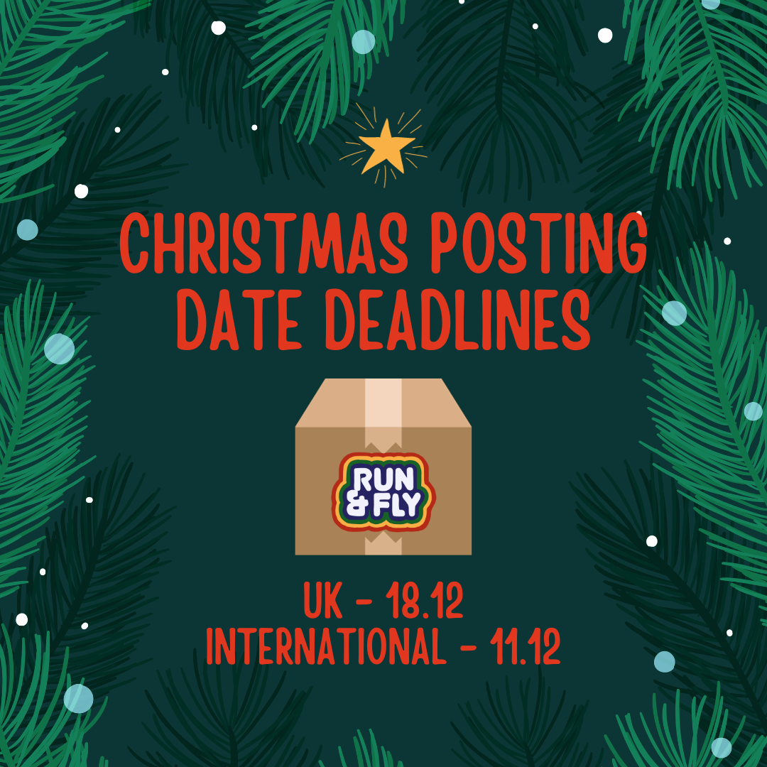 Our guaranteed by Christmas posting dates 🎄 – Run and Fly