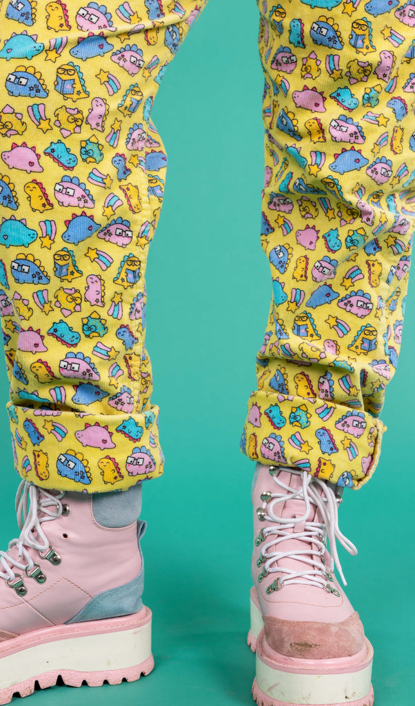 Run & Fly x Sugar & Sloth Chonky Dino Stretch Corduroy Dungarees – Run ...