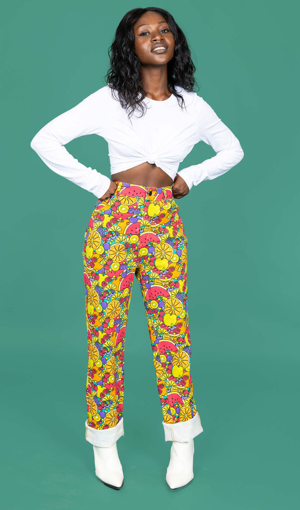 Tutti Frutti Straight Leg High Waisted Jeans – Run and Fly