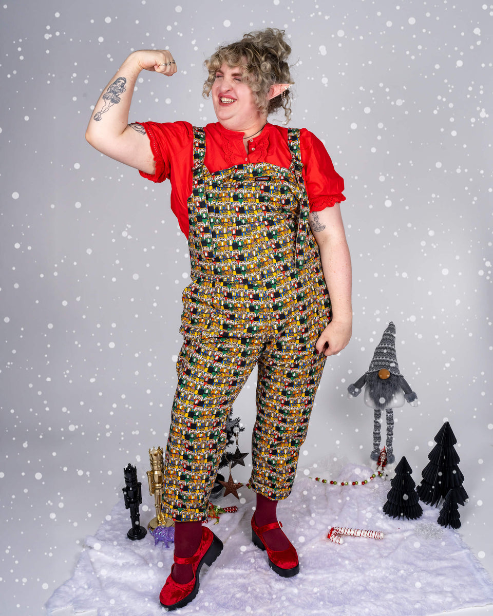Festive: Nutcracker Parade Stretch Twill Dungarees – Run and Fly