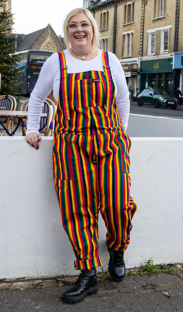 Rainbow Stripes Stretch Twill Dungarees – Run and Fly
